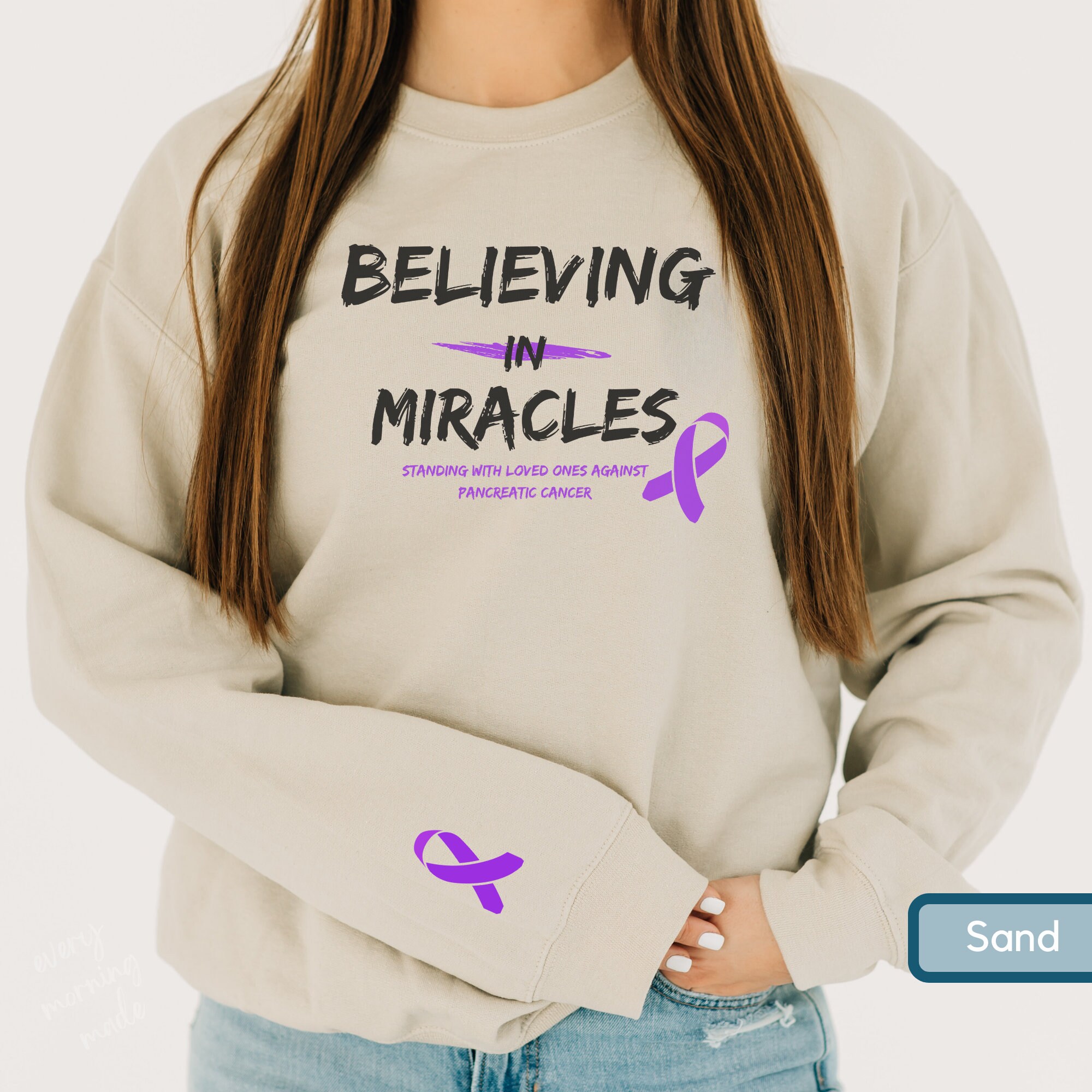 Pancreatic Cancer Sweatshirt Chemo Shirt Christian Merch Family Cancer ...