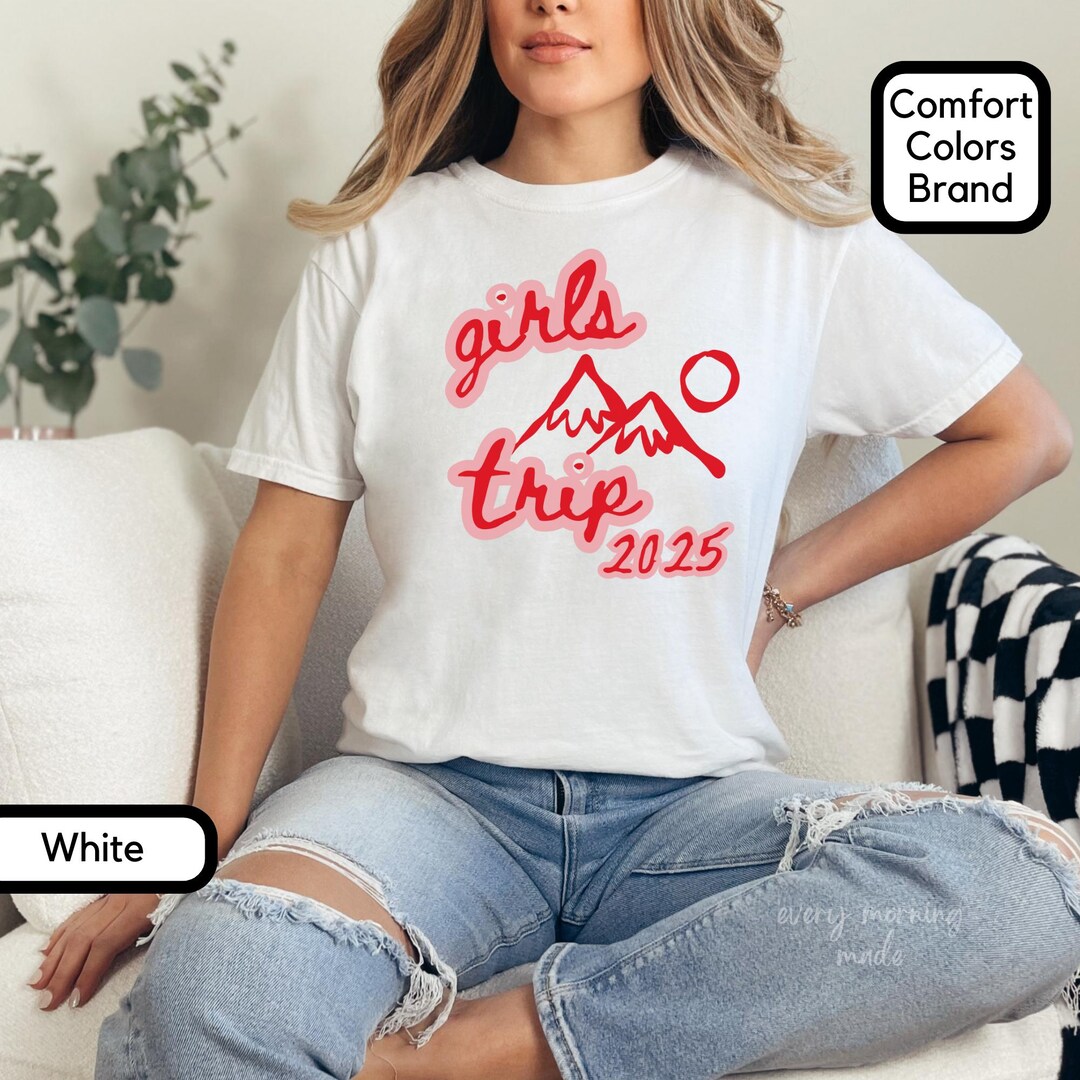 Custom Girls Trip Matching Hiking Shirts for Mountain Trip, Girls ...