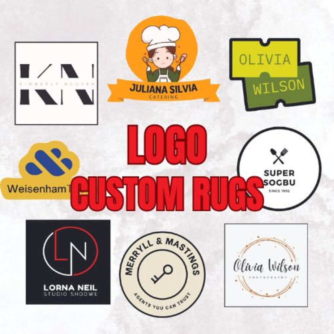 Custom Logo Tufted Rug Design Personalized Shape Custom Rug Business ...