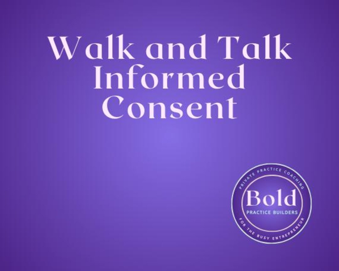 Walk and Talk Therapy Informed Consent Template: Customizable Word ...