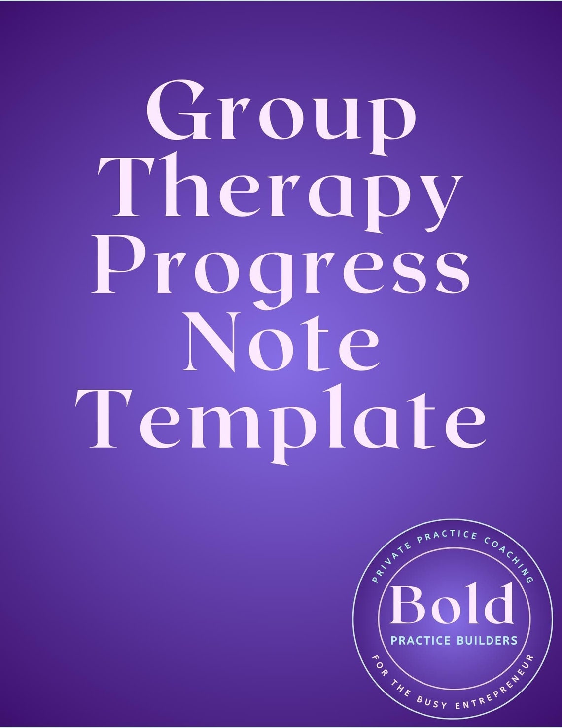 Group Therapy Progress Note Template for Therapists - Etsy