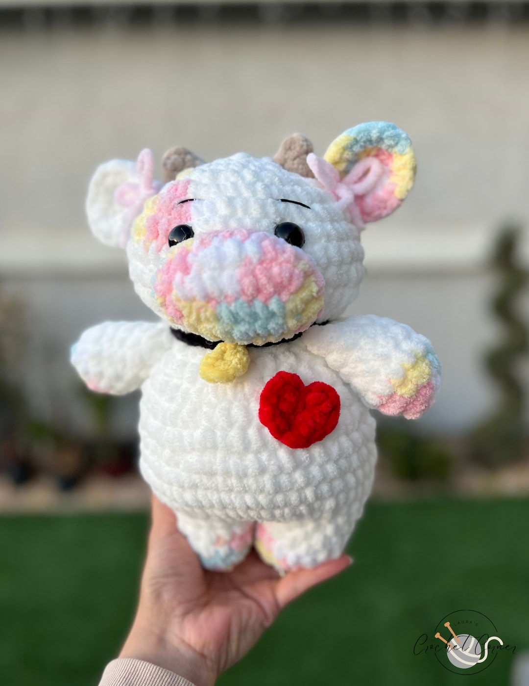 Coquette Cow Crochet Cow Coquette Cow Plushie Cow Plushie Chunky Cow ...