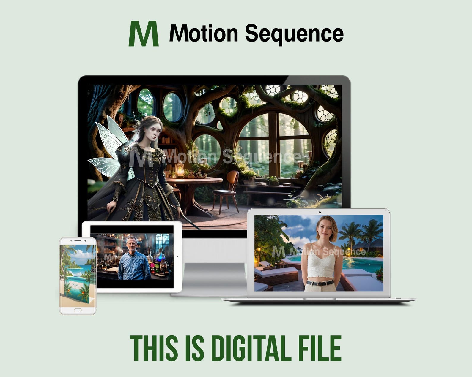 Animated Virtual Background Fantasy Library Enchanted Forest Fairy Tale ...