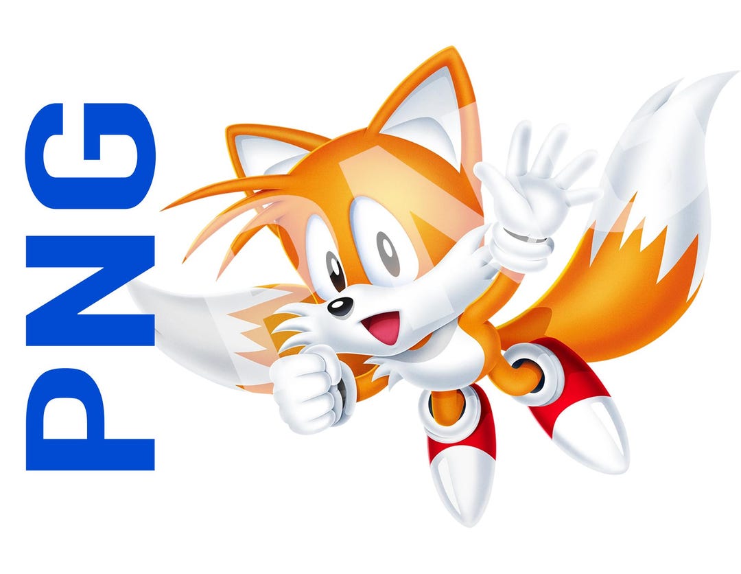 Sonic Tails Digital Download,png, Cricut Tshirt Sublimation, Vinyl ...