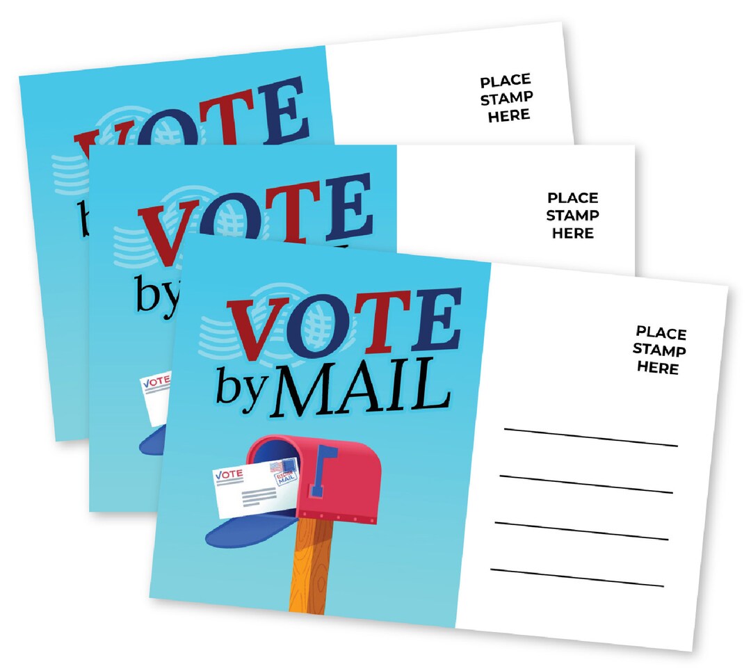 Postcards to Voters Vote by Mail Be A Voter Blank Back Bulk Patriotic ...