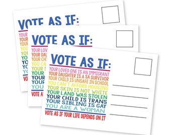 Postcards for Voters Uncoated Smear Free Blank Back Political United ...