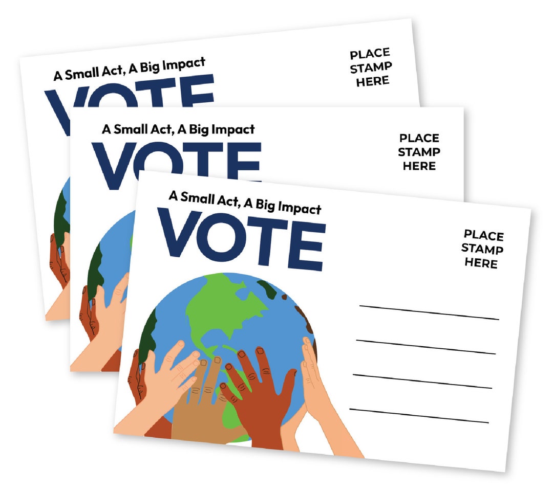Postcards for Voters Uncoated Smear Free Blank Back Political United ...
