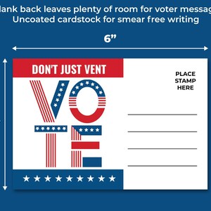 Voter Postcards Dont Just Vent Vote Patriotic United States Voting ...