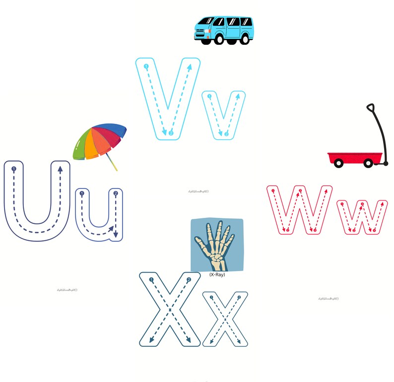 Traceable ABC Print Outs Homeschool Abc's - Etsy