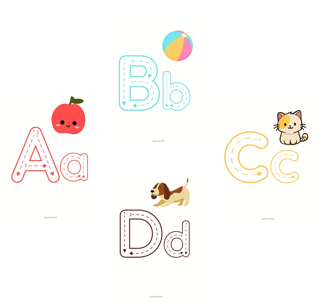 Traceable ABC Print Outs Homeschool Abc's - Etsy
