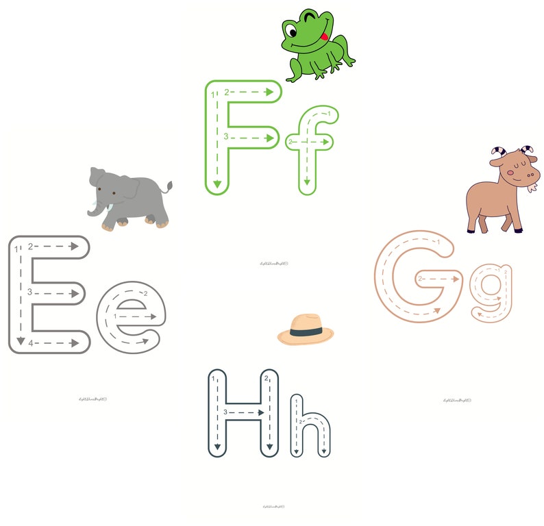 Traceable ABC Print Outs Homeschool Abc's - Etsy