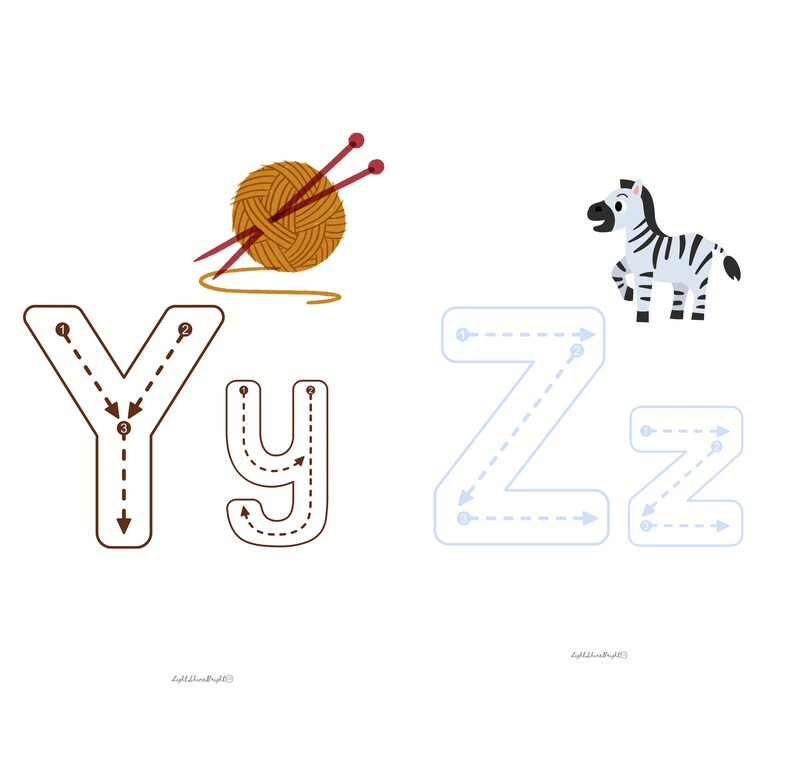 Traceable ABC Print Outs Homeschool Abc's - Etsy