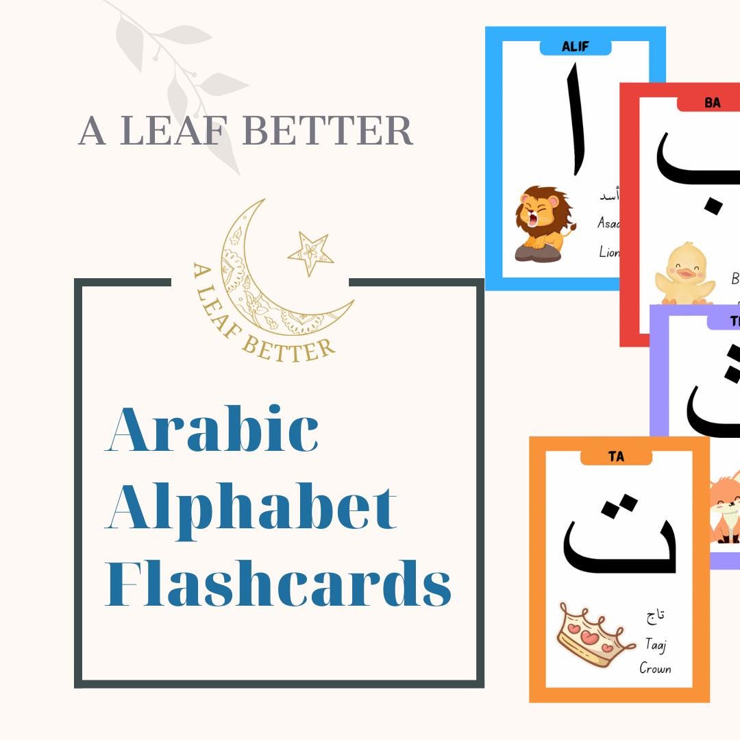 Beginner Arabic Alphabet Flashcards Printable Alif Ba Ta Learning Tool ...