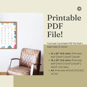 Arabic Alphabet Poster: Islamic Nursery Decor (digital Download) - Etsy