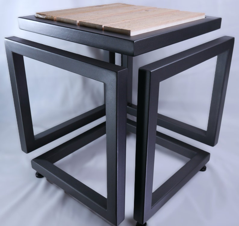 Infinity Cube Table With Custom Options Custom End Table Steel End ...
