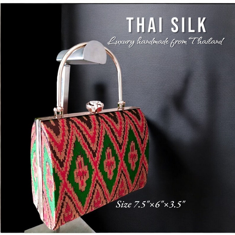 Thai Silk, Handbag Made From Real Silk Special Decoration Version - Etsy