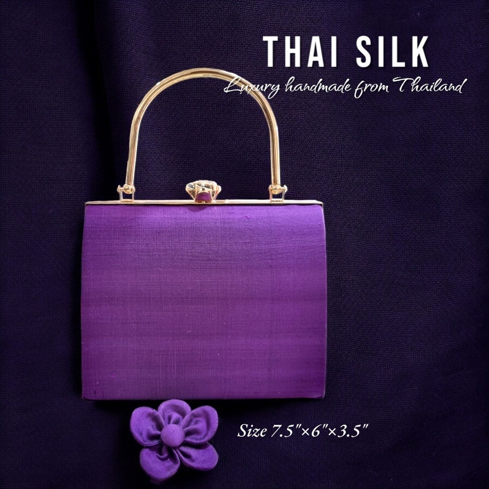Thai Silk, Handbag Made From Real Silk Special Decoration Version - Etsy