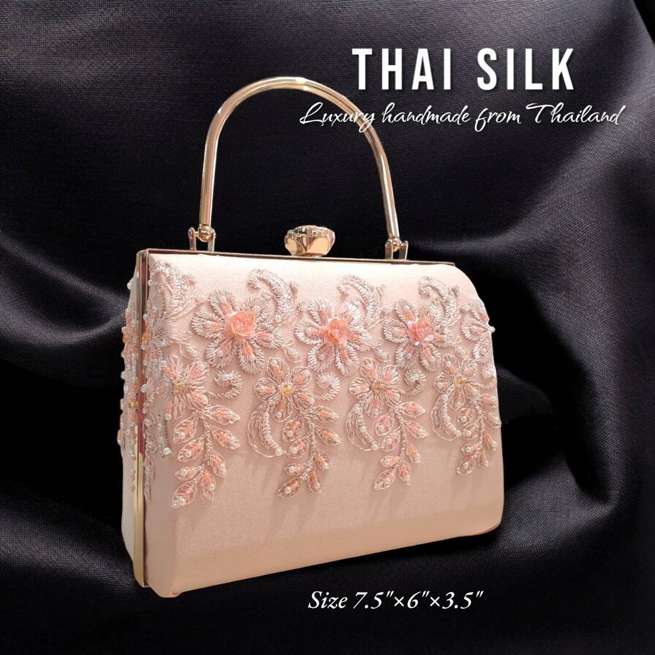 Thai Silk, Handbag Made From Real Silk Special Decoration Version - Etsy