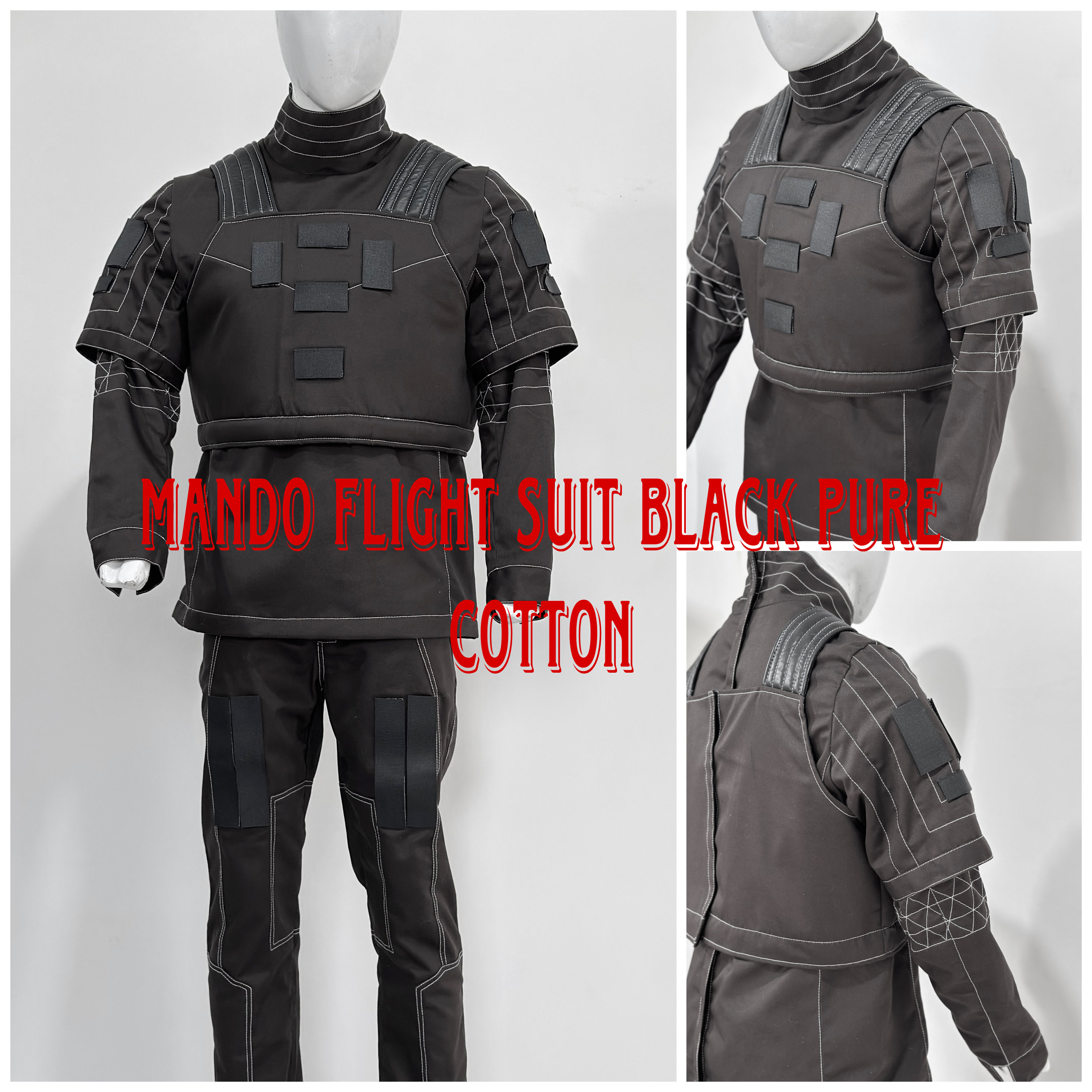 Mandalorian Flight Suit With Velcro, Din Djarin Cosplay Suit, Star Wars ...