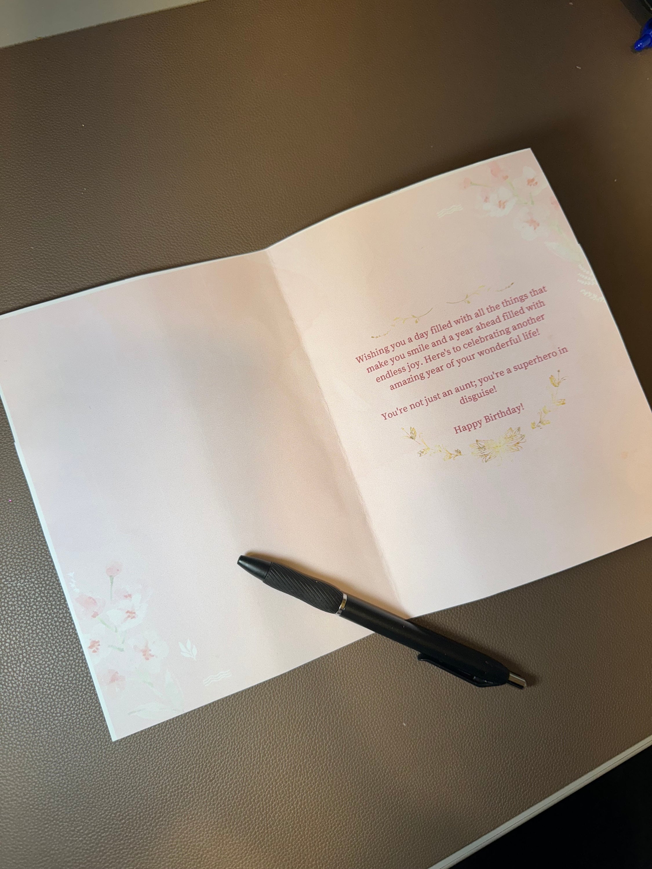 Editable and Printable Aunt's Birthday Folding Card - 7x10 - Customize ...
