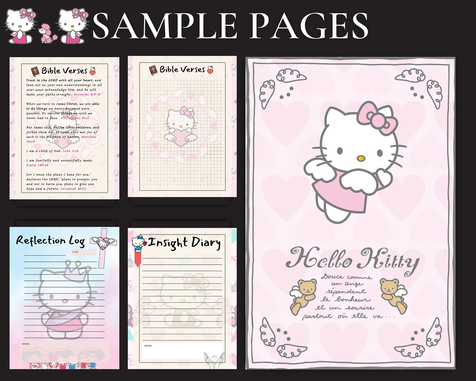 Hello Printable Kitty Prayer Journal, Cute Kitten Daily Prayer, Bible ...