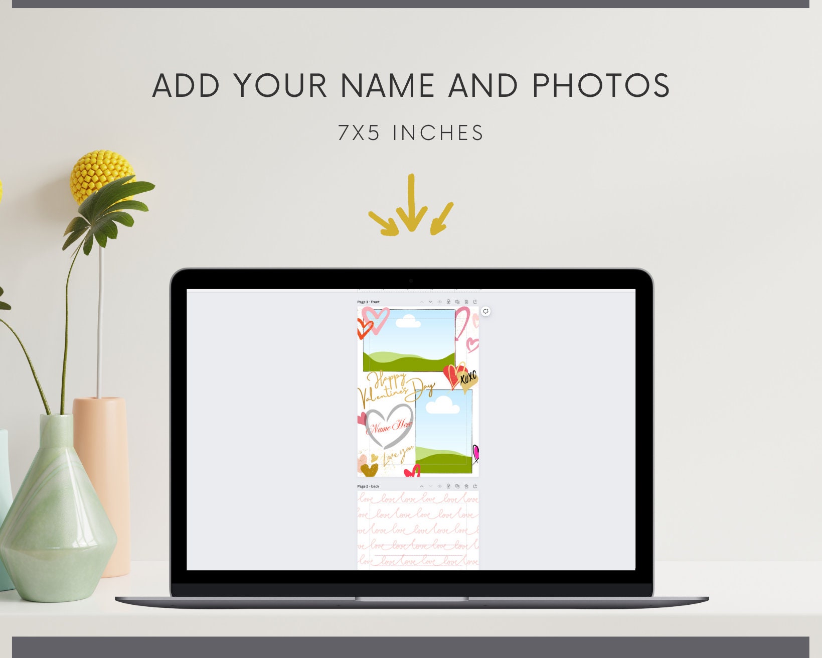 Editable and Printable Valentines Day Card Customizable Valentine Card ...