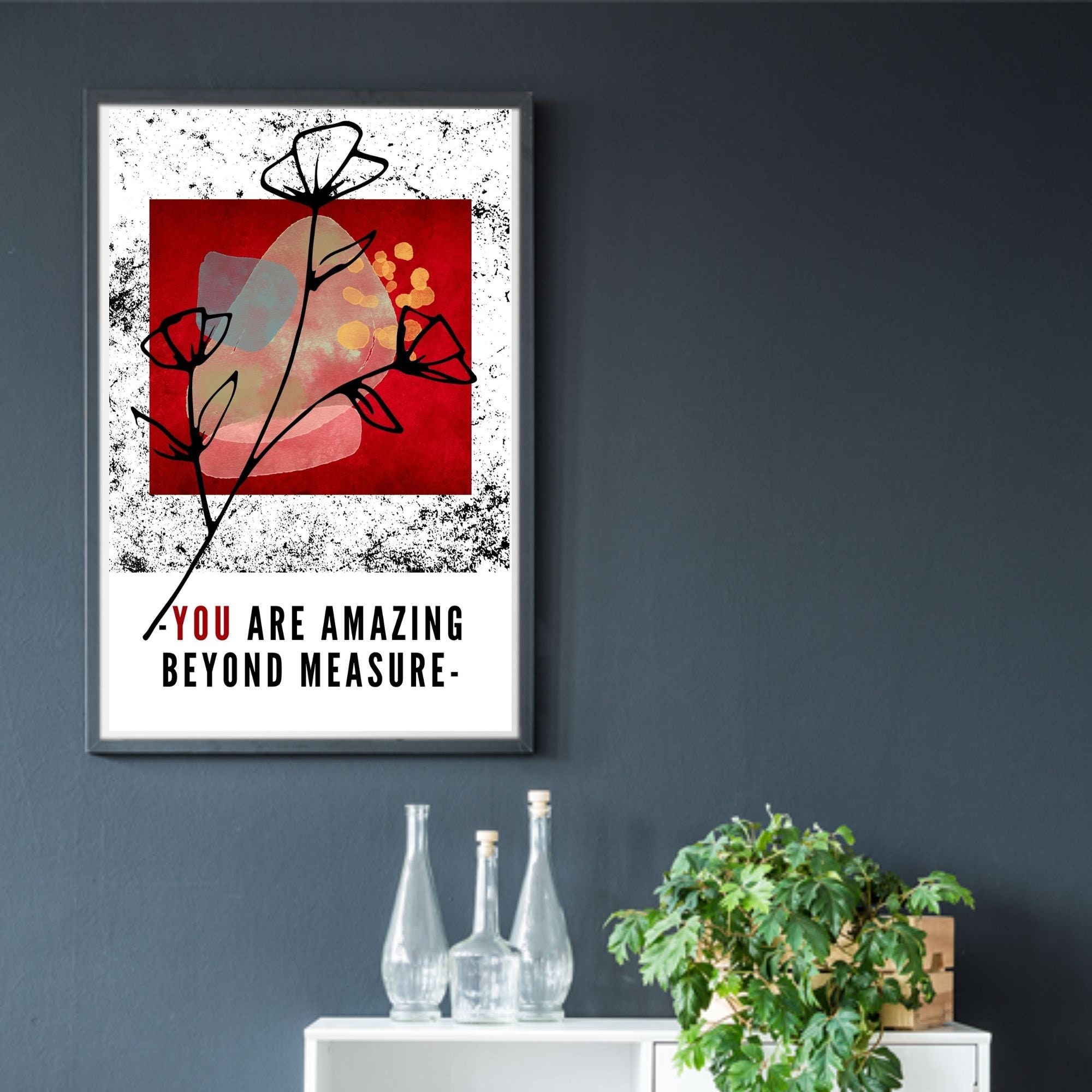Abstract Clipart, Affirmations Wall Art Poster, Abstract Art Print ...