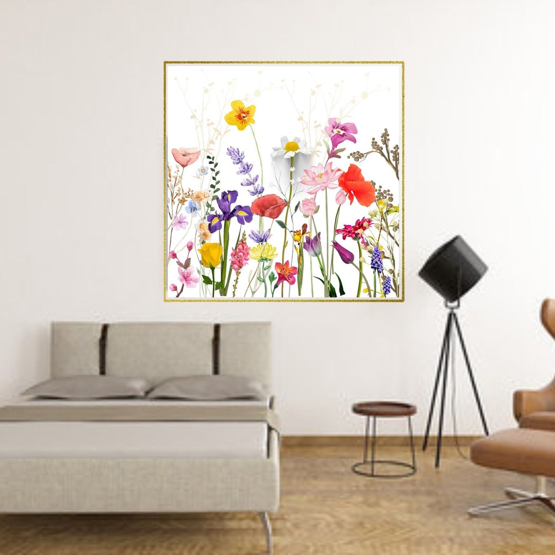 Colorful Wildflower Poster Spring Flower Poster Vibrant Spring Floral ...