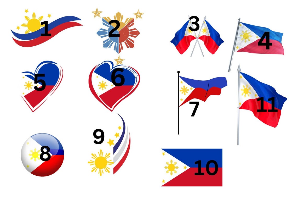Philippine Flag Bumper Sticker, Weatherproof Flag Sticker, Vinyl Flag ...
