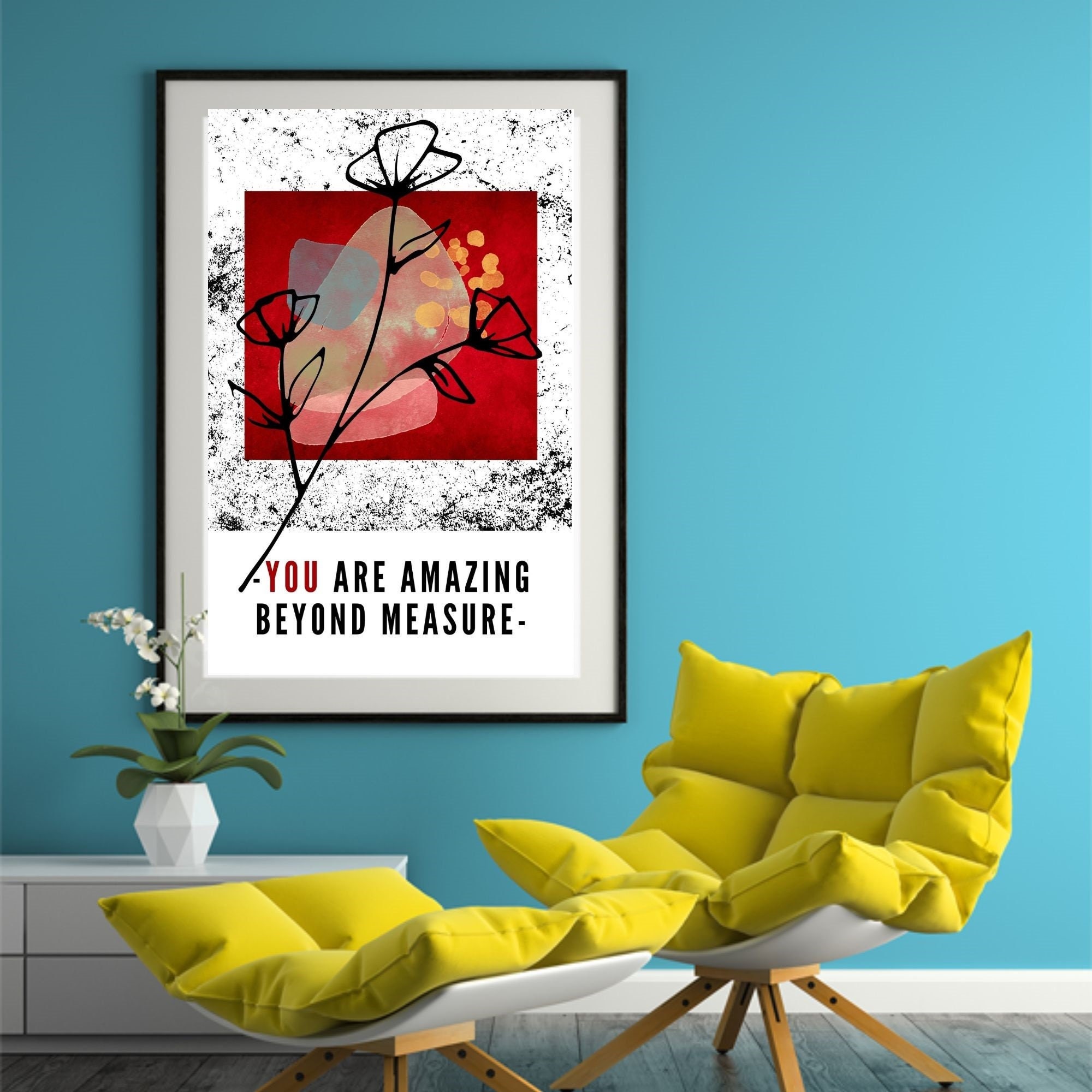 Abstract Clipart, Affirmations Wall Art Poster, Abstract Art Print ...