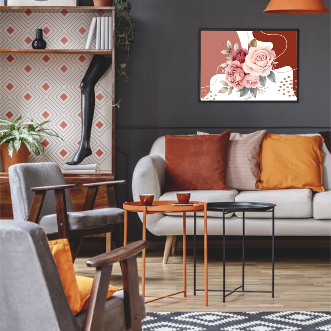 ROSE FLOWER Wall Art, Rose Flower Wall Art Decor, Rose Flowers, Rose ...