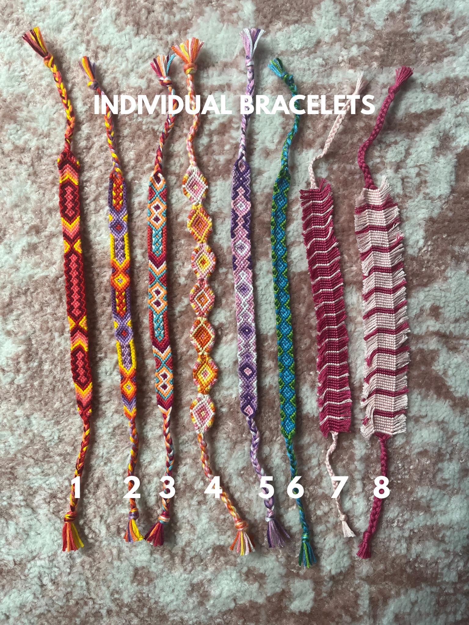 Hand Woven Friendship Bracelet: Embroidered String Bracelet - Etsy