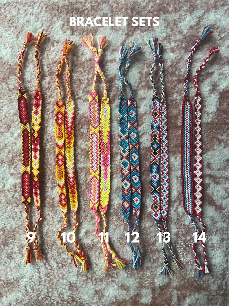 Hand Woven Friendship Bracelet: Embroidered String Bracelet - Etsy