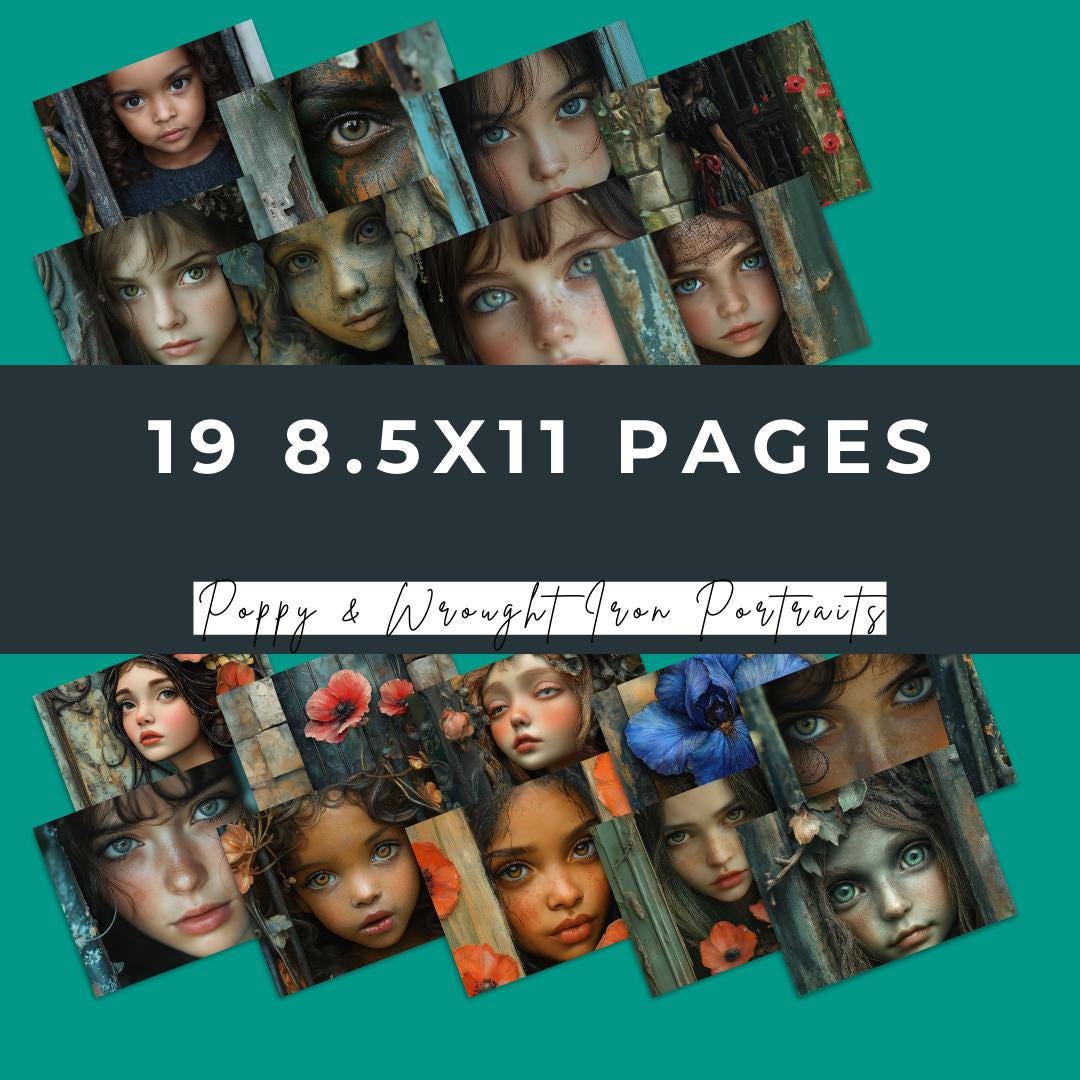 Beautiful Junk Journal Printables | Poppy & Wrought Iron Portraits ...