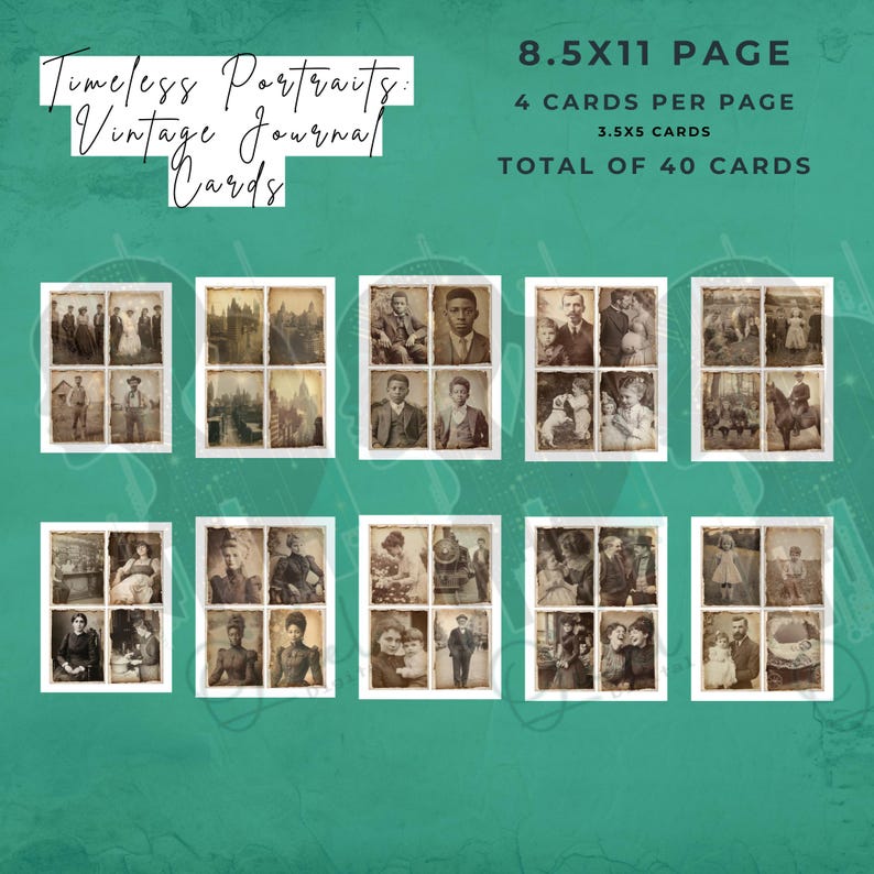 Timeless Portraits: High-quality Digital Vintage Aesthetic Cards ...