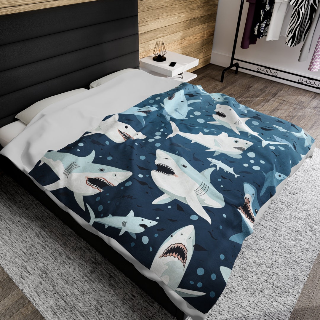 Shark Week Themed Blanket for Son, Warm and Cozy Blanket for Babies and ...
