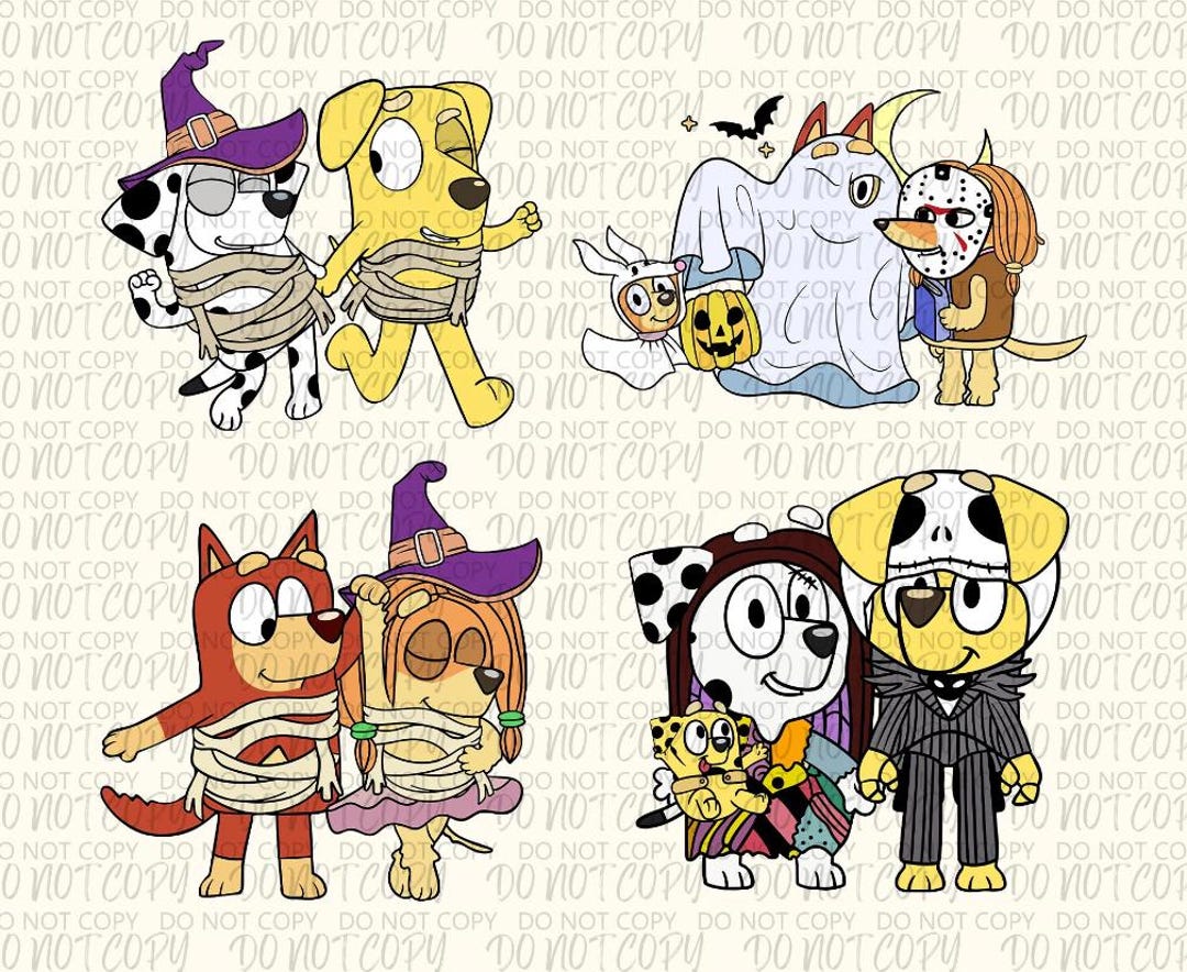 Bluey Halloween Png, Horror Character Png, Bluey Characters Png, Bluey ...