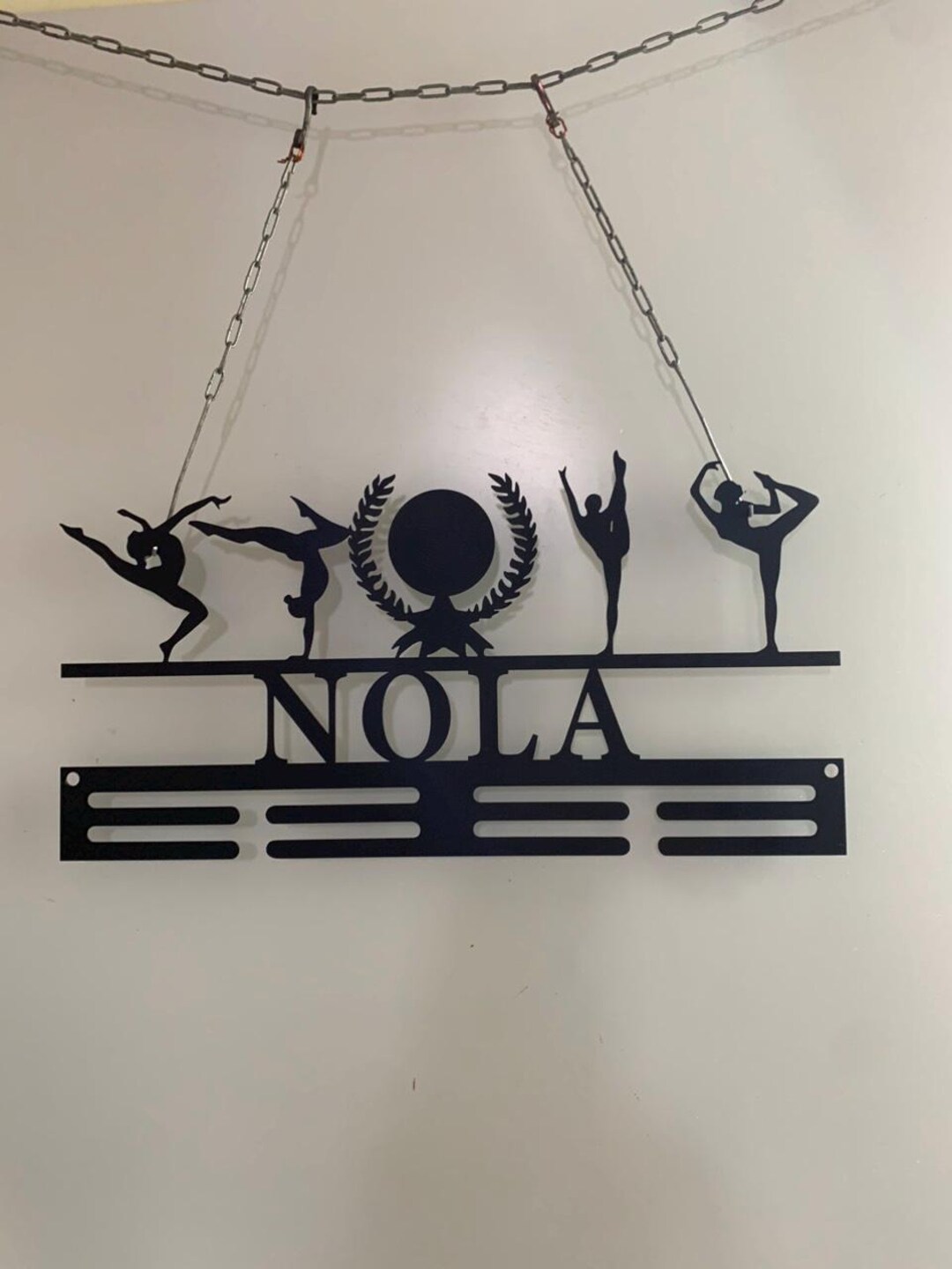 Custom Girl Gymnastics Medal Hanger With Name, Gymnast Medal Holder ...