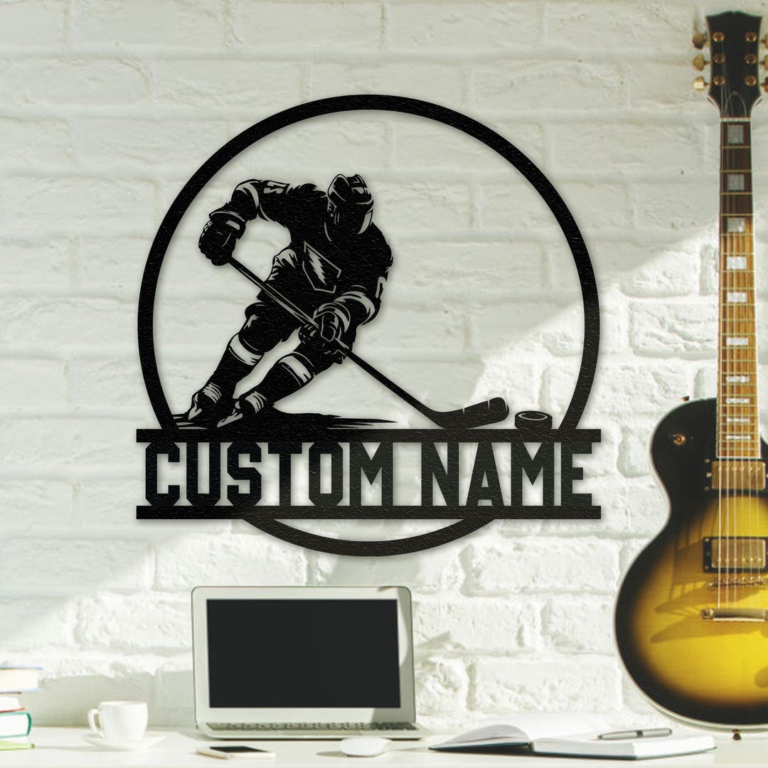 Personalized Hockey Metal Sign With Led Light, Hockey Gifts for Team ...