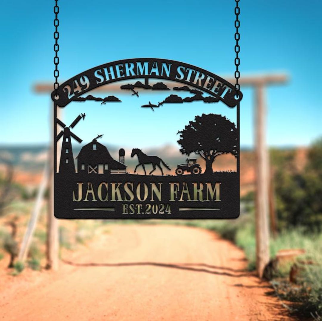 Design Your Own Farm Sign – Custom Metal Farmhouse Sign, Personalized ...