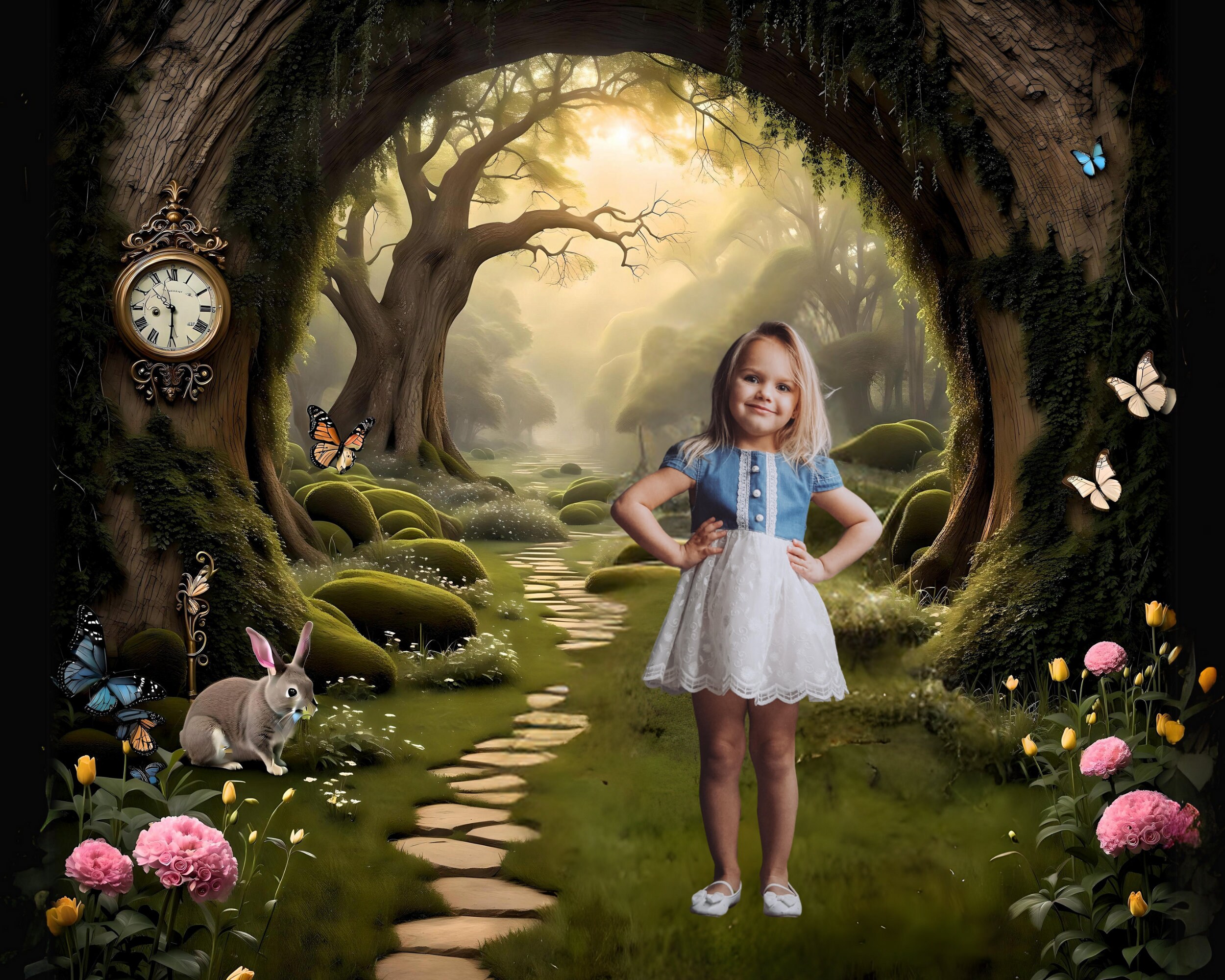 Whimsical Wonderland Digital Backdrop: Alice Wonderland Theme. Ideal ...