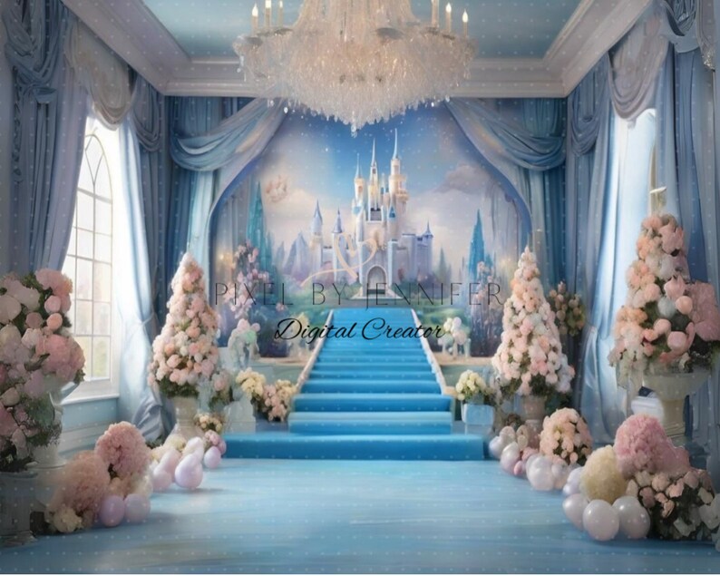 PRINCESS Digital Backdrop: Toddler Princess Photography, Baby PNG ...