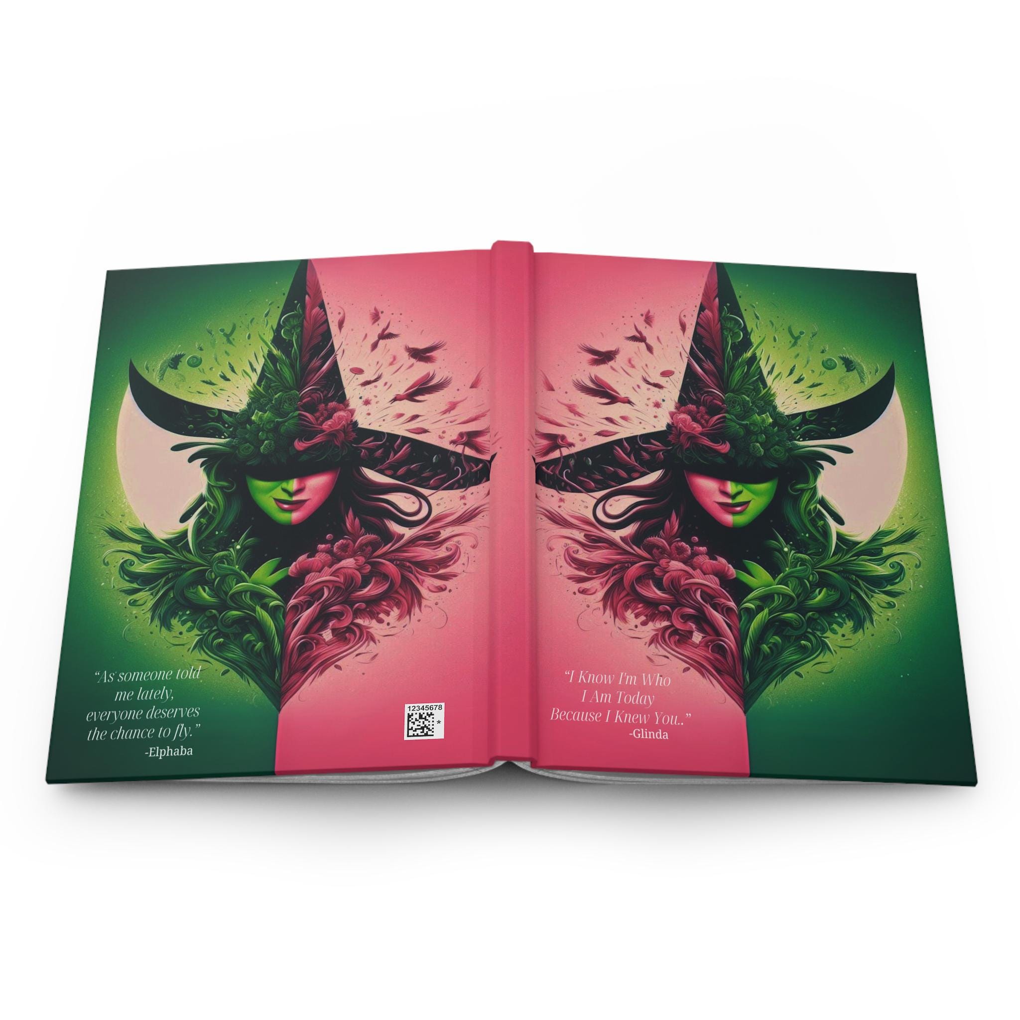 Wicked Journal, Glinda and Elphaba Quotes Hardcover Notebook, Movie Fan ...