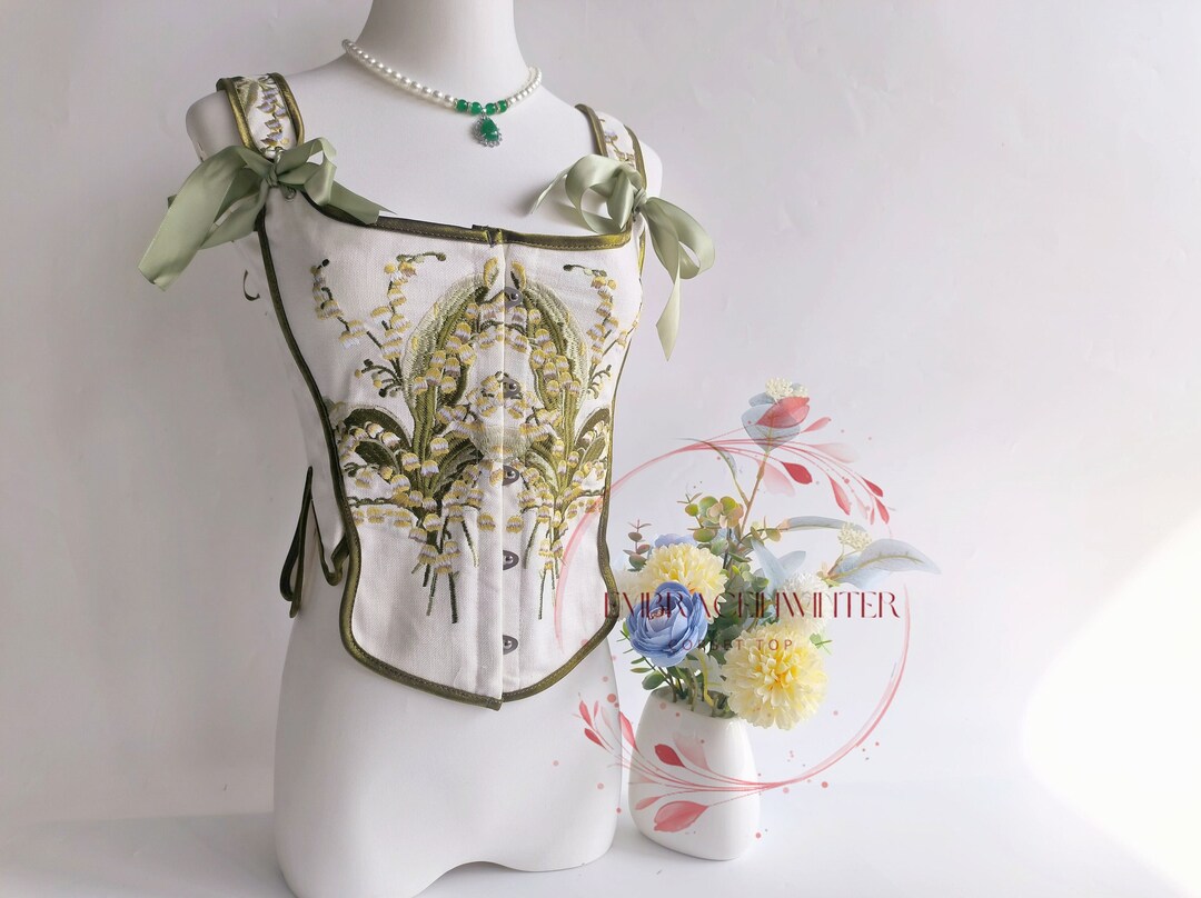 Lily of the Valley Corset Top, Renaissance Corset Top, Victorian Fairy ...