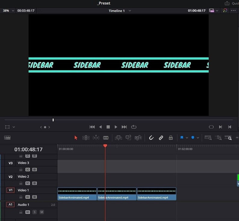 Scrolling Sidebar Text Animation On Chroma Background Mp4 Download