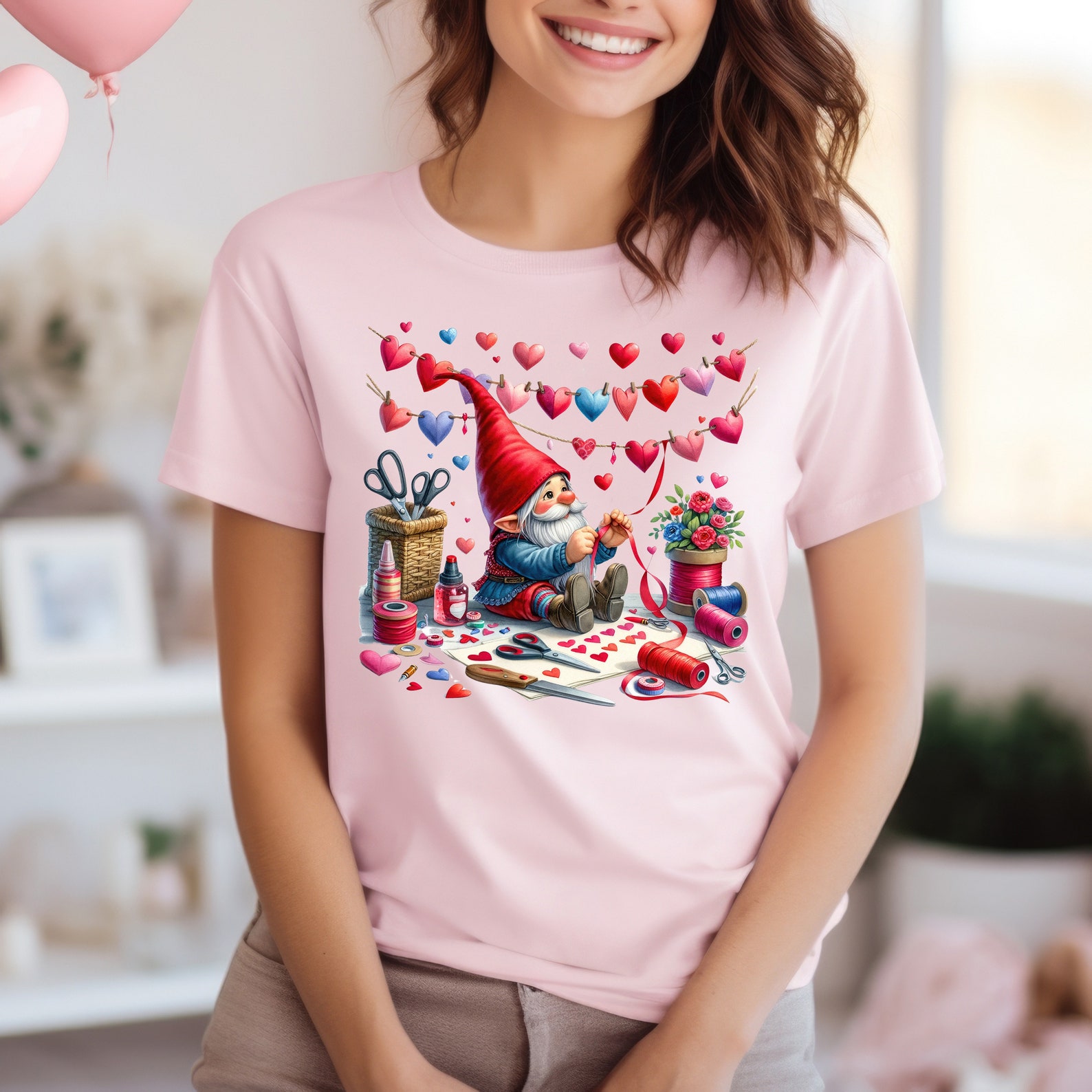 Valentine Gnome PNG Watercolor Clipart, PNG Sublimation Designs, Png ...