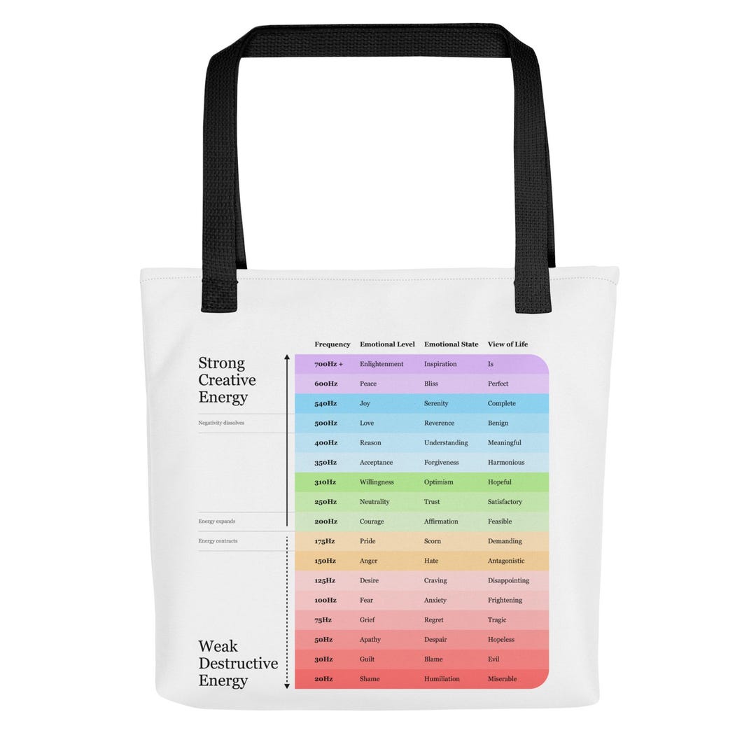 Tote Bag | Emotional Frequency Chart - Etsy