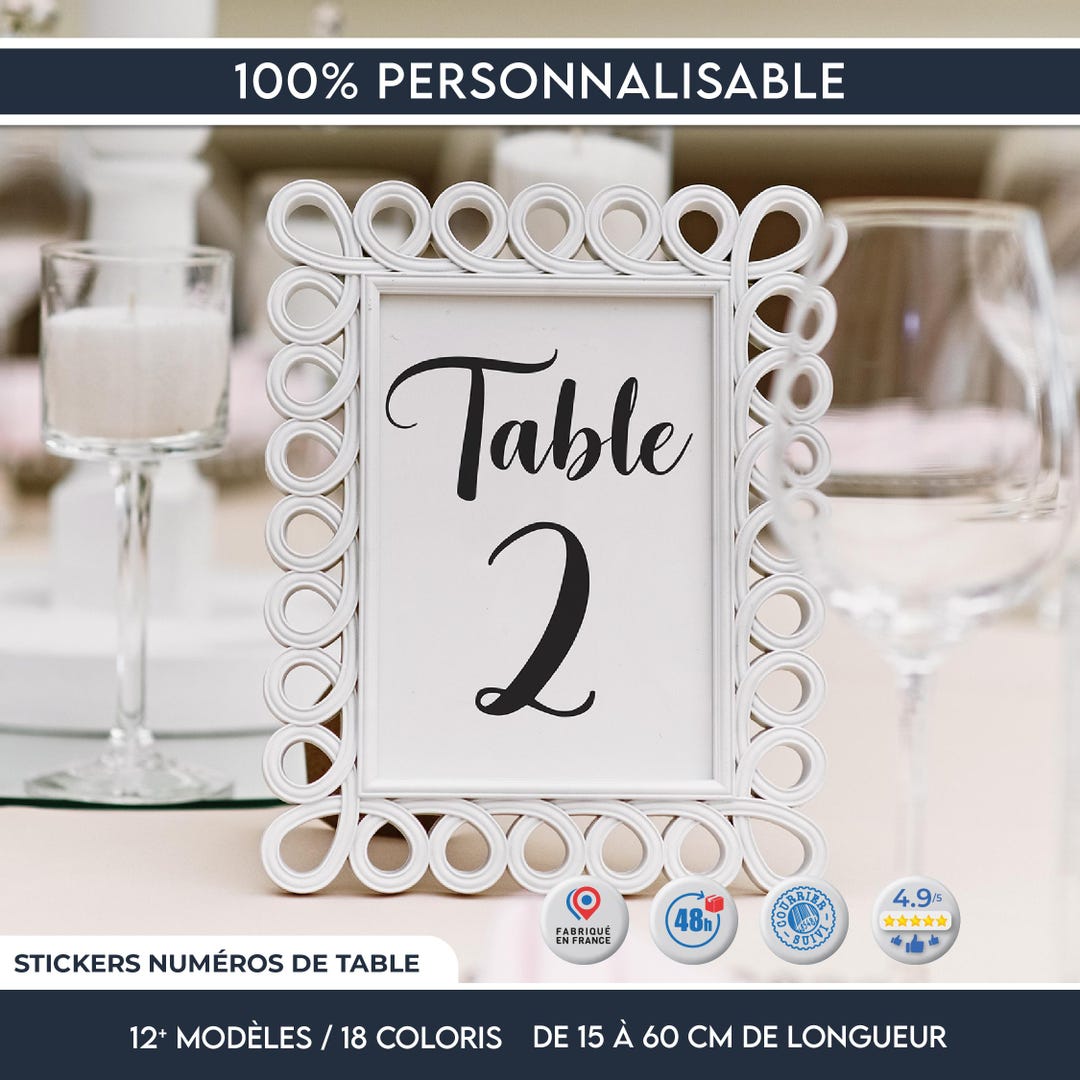 Wedding Table Number Stickers – Elegant Customization for Your ...