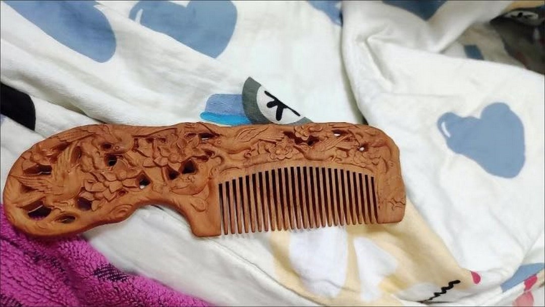 Unique Relief Carving Womens Wooden Hair Accessory - Etsy