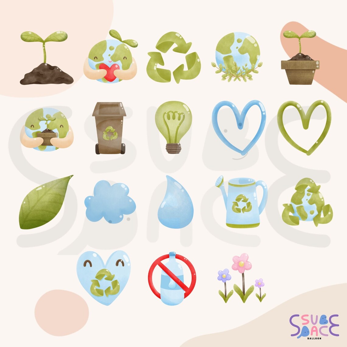 Earth Day Clipart, Earth Day Collection, Earth Day Png - Etsy